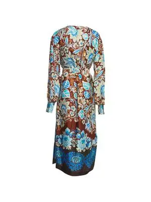 Alexis Brun Blossom Belted Midi Dress