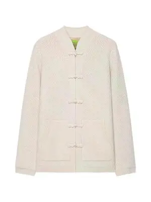 Shanghai Tang Tang Frog-fastening Cardigan - Neutrals