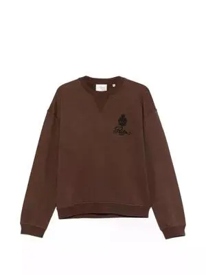 FRAME The Ritz Embroidered Sweatshirt - Brown