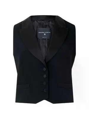 Ermanno Scervino Satin-lapel Button-up Waistcoat