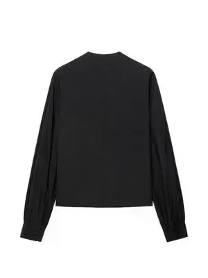 Shanghai Tang Frog-fastening Puff-sleeve Blouse