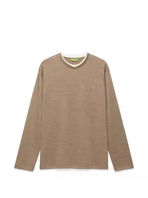 Shanghai Tang Shou Layered-detail T-shirt - Neutrals