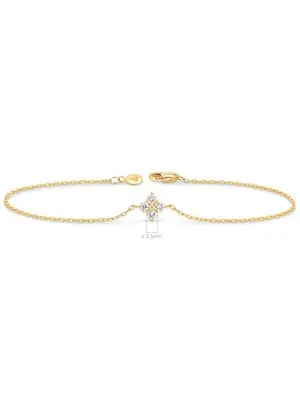 DEVATA Clover Lab Grown Diamond Chain Bracelet