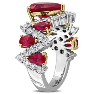JULIANNA B. Lab- & Diamond Ring Two-tone