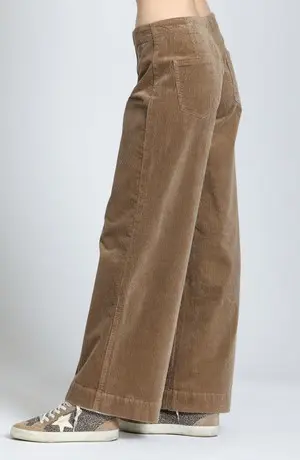 APNY Retro Seamed Straight Leg Corduroy Pants