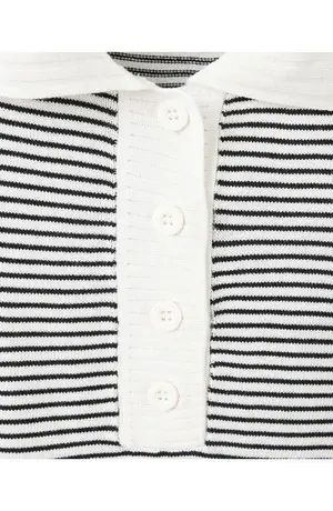 Mango Stripe Polo Sweater