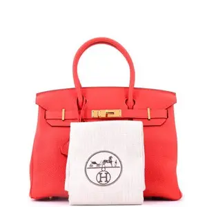 Hermès Birkin Handbag Togo With Gold Hardware 30