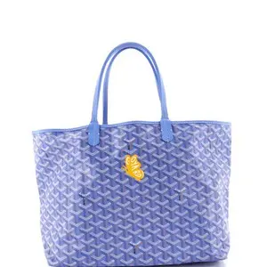 Goyard Saint Louis Reversible Tote Printed Coated Canvas And Printed Canvas Pm - Blue