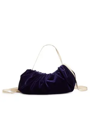 COLLEEN ALLEN Bustle Cotton Velvet Bag - Dark Iris