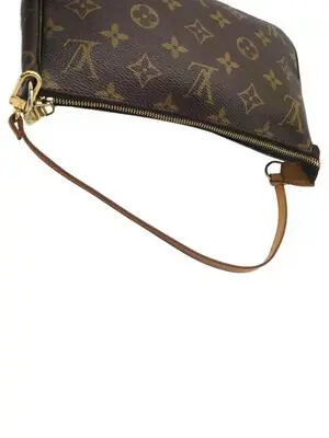 LOUIS VUITTON 2001 Monogram Pochette Accessoires Shoulder Bag - Brown
