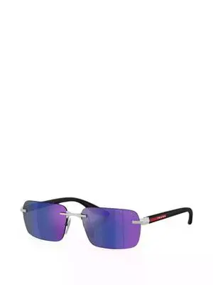 Prada Rimless Rectangle-frame Sunglasses
