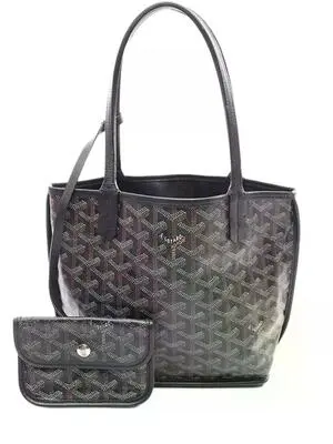 Goyard 2015-2026 Mini Goyardine Reversible Anjou Tote Bag - Black
