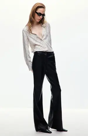 Mango Printed Straight Shirt