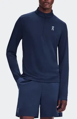 On Core Quarter Zip Performance T-shirt - Midnight