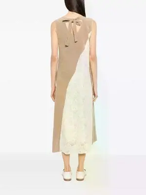 A TENTATIVE ATELIER Asymmtric Lace-patched Dress