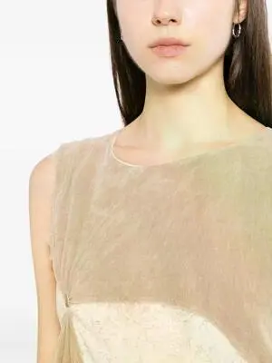 A TENTATIVE ATELIER Asymmtric Lace-patched Dress