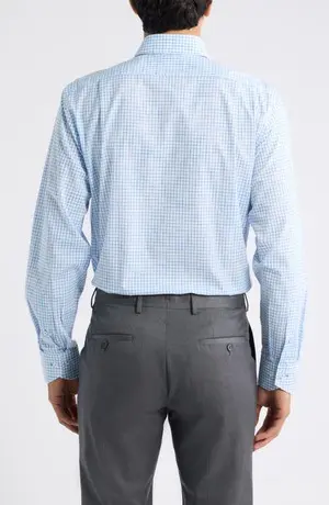 Lorenzo Uomo Trim Fit Box Check Dress Shirt