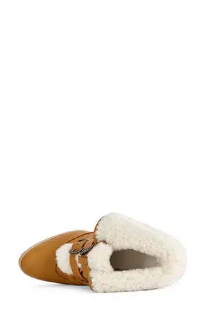 AZALEA WANG Gust Faux Shearling Trim Platform Bootie