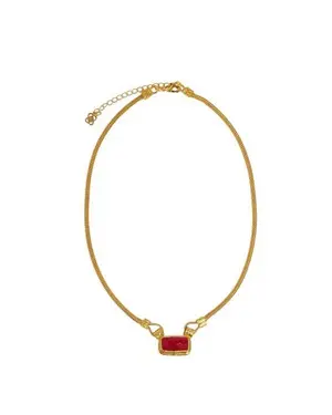 OTTOMAN HANDS Chain Necklace - Ruby