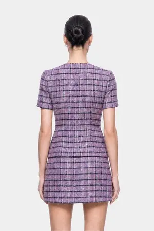 NOCTURNE Textured Tweed Midi Skirt