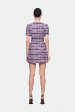NOCTURNE Textured Tweed Midi Skirt