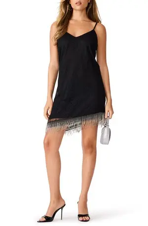 Steve Madden Jessika Beaded Fringe Dress