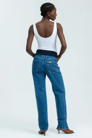 PIETRO BRUNELLI Regular Straight Leg Maternity Jeans - Medium Stoned