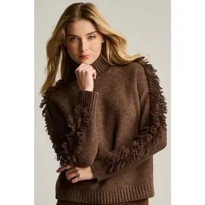 Lisa Todd Fringe Benefits Sweater - Cocoa