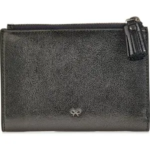 ANYA HINDMARCH Small Double Zip Wallet - Anthracite