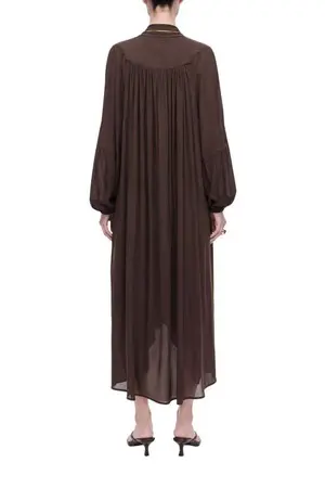 NOCTURNE Draped Wrap Maxi Dress