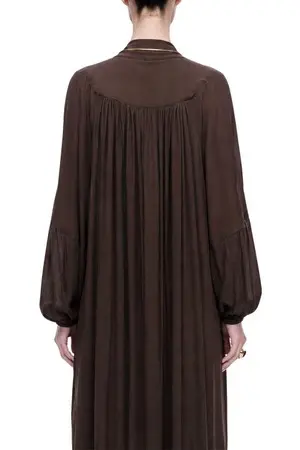 NOCTURNE Draped Wrap Maxi Dress