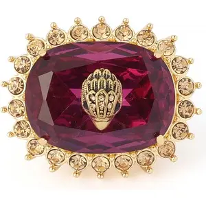 Kurt Geiger Pavé Spike Framed Gemstone Cocktail Ring