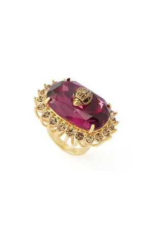 Kurt Geiger Pavé Spike Framed Gemstone Cocktail Ring