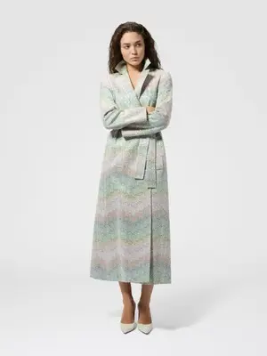 Missoni Duster Coat With Belt And Sequin Applications