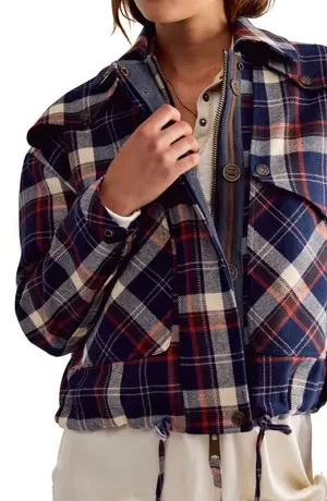 Free People Morant Bay Plaid Jacket