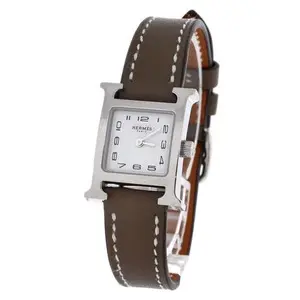 Hermès Heure H Quartz Watch Stainless Steel And Leather 17