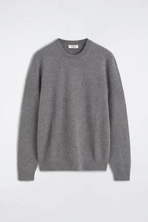 Cos Pure Cashmere Crew-neck Sweater - Gray