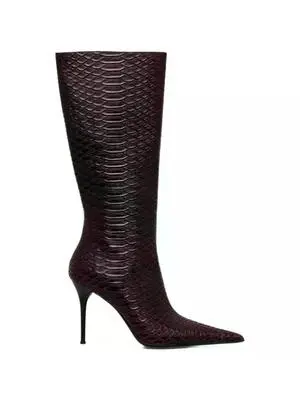 JEFFREY CAMPBELL Proposal Snakeskin-effect Knee-high Boots