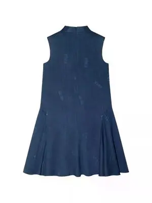 Shanghai Tang Mandarin-collar Silk Mini Dress
