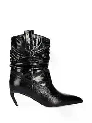 Jeffrey Campbell Desolation Ruched Pointed-toe Boots
