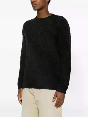 AMARANTO Cable-knit Crew-neck Sweater