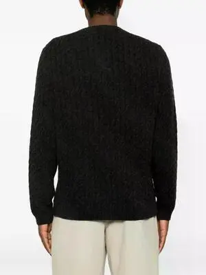 AMARANTO Cable-knit Crew-neck Sweater
