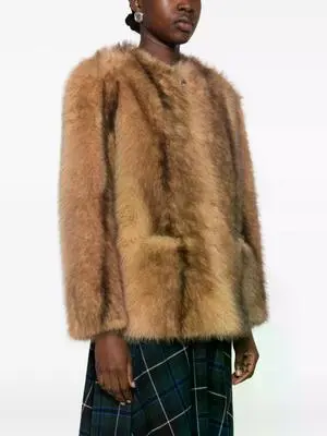 Maje Faux-fur Round-neck Jacket