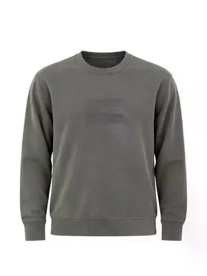 Armani Exchange Logo-embroidered Crew-neck Sweatshirt - Grey