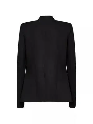 Amen Satin-trim Open-front Jacket