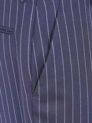 TOM FORD Corded Chalk-stripe Wool Tailored Straight Boyfriend Pants