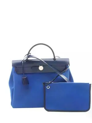 Hermès 2022 Toile Herbag Zip 31 Satchel - Blue