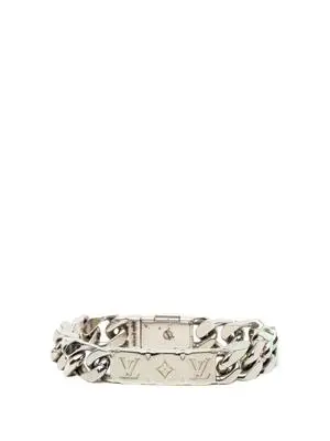LOUIS VUITTON 2019-2026 Brass Monogram Chain Link Bracelet Costume Bracelet - Silver