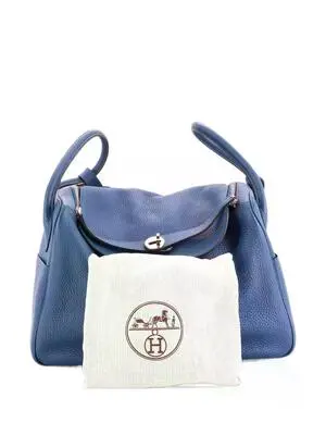 Hermès Lindy Bag Clemence 34 Satchel - Blue