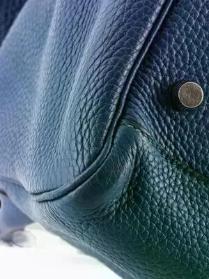 Hermès Lindy Bag Clemence 34 Satchel - Blue
